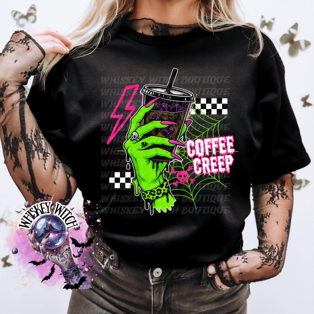 DOVU Coffee Creep Witc.Hy Hal.Low.Een Shirt, Cute Shirt, Cozy, Retro ...