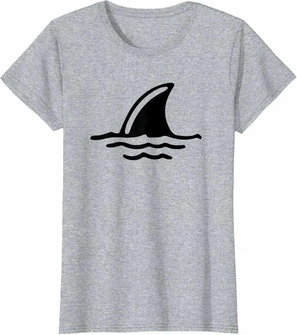 DOVU Cool Shark Fin - For Shark Design Minimalist Shark Crewneck T ...