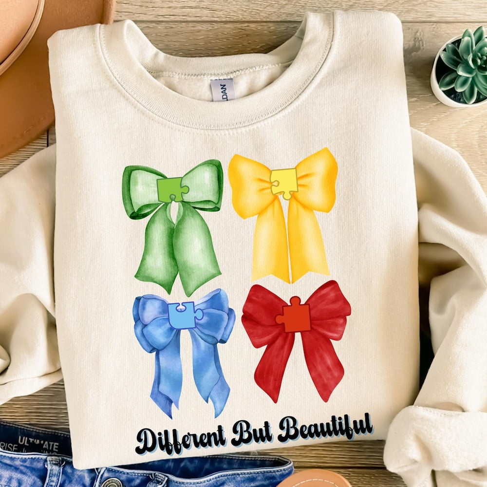 DOVU Coquette Autism Awareness Sweatshirt Coquette Autism Mom Sweater ...