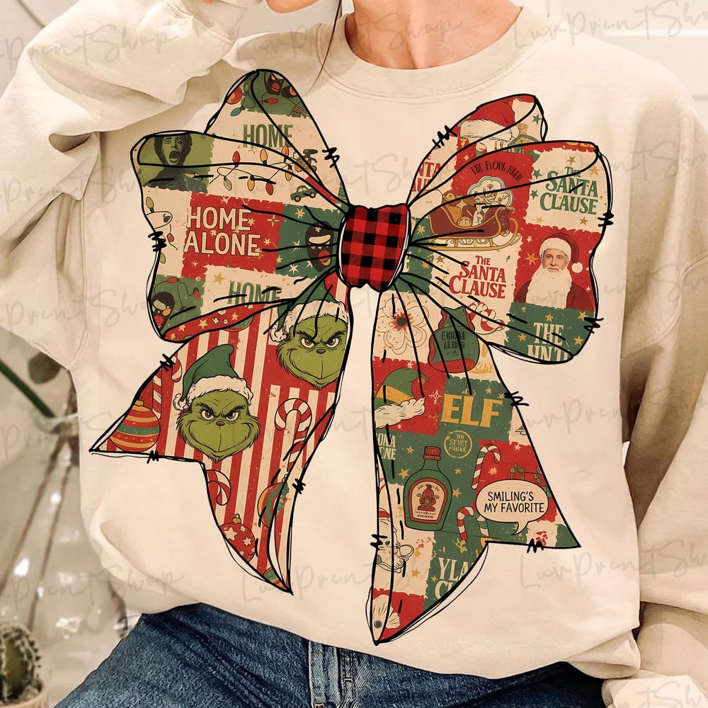 DOVU Coquette Chris.Tmas Sweatshirt, San.Ta Claus Sweatshirt, Vintage ...