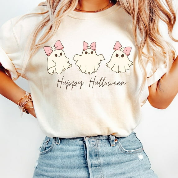 DOVU Coquette Girl Hal.Low.Een T-Shirt, Coquette Ghost Hal.Low.Een Party Shirt, Fall Tshirt, Hal ...