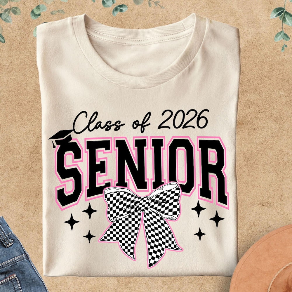 DOVU Coquette Senior Shirt, Class Of 2026 Shirt, Senior Woman Shirt ...