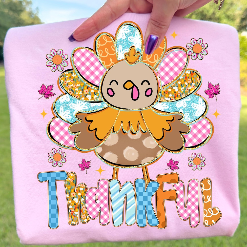 DOVU Coquette Thankful Turkey Shirt, Preppy Thanks.Giving G0B.Ble Shirt ...