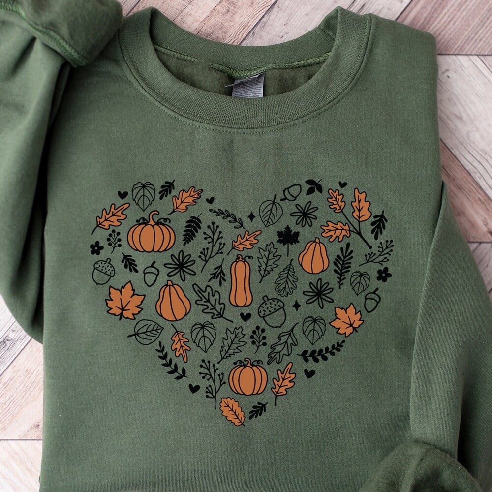 DOVU Cottagecore Fall Sweatshirt For Women, Vintage Thanks.Giving Crewneck, Pumpkin Patch ...