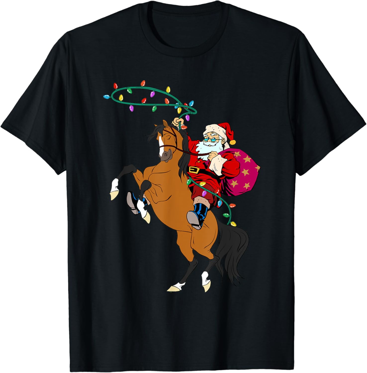 DOVU Cow San.Ta Riding A Horse Chris.Tmas Cow T-Shirt Unisex S-5XL Hot ...