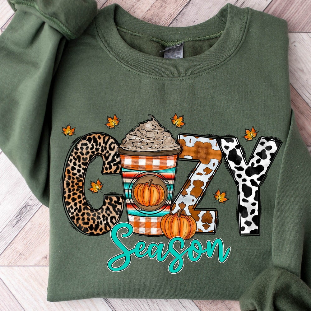 DOVU Cozy Season Fall Sweatshirt, 2025 Happy Thanks.Giving, Hello ...