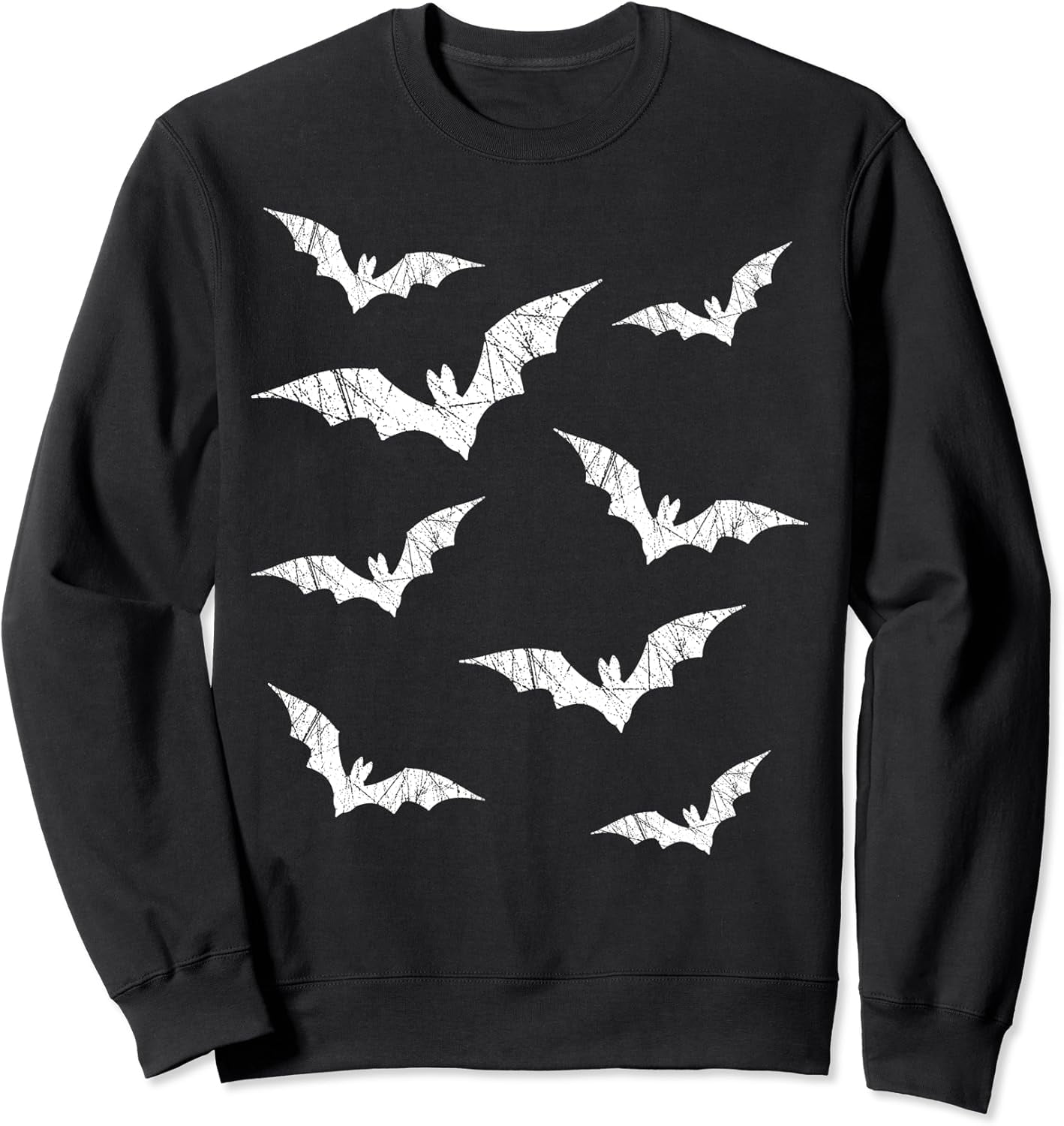 DOVU Creepy Hal.Low.Een Bats Sweatshirt Creepy I Love Bats Designs ...