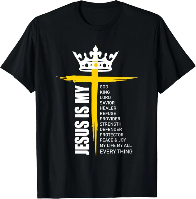 DOVU Cross Christian Christ Jesus Is My God King Lord And Savior T ...