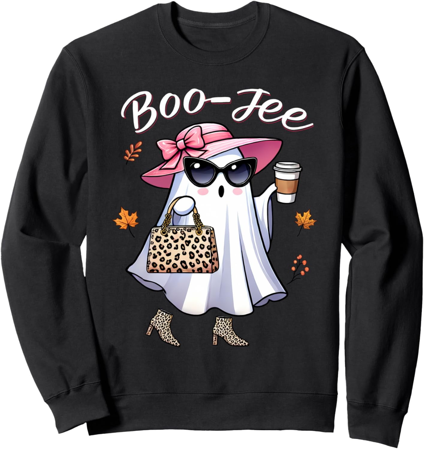 DOVU Cute Funny Boo-Jee Ghost Hal.Low.Een Boujee Women Sweatshirt ...