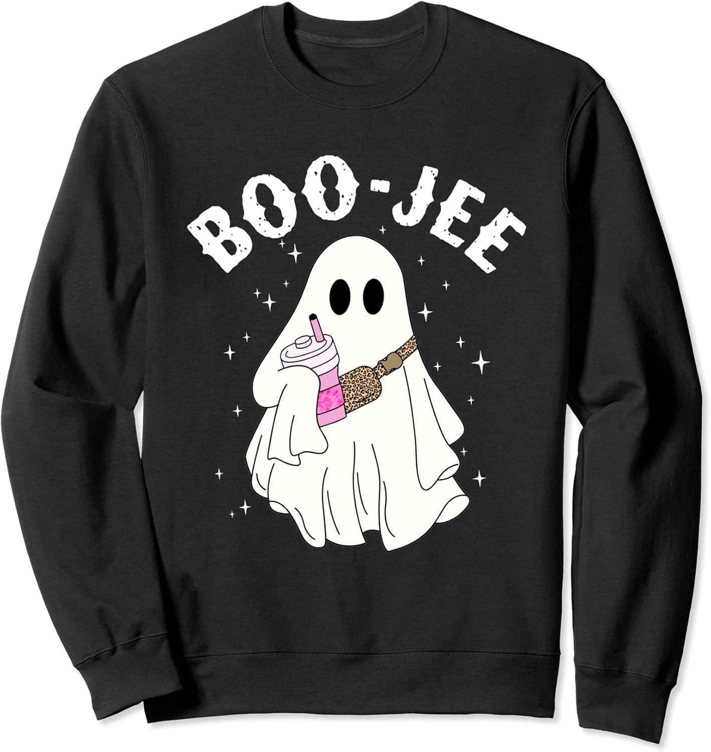 DOVU Cute Ghost Hal.Low.Een Boujee Boo-Jee Spooky Season Sweatshirt ...