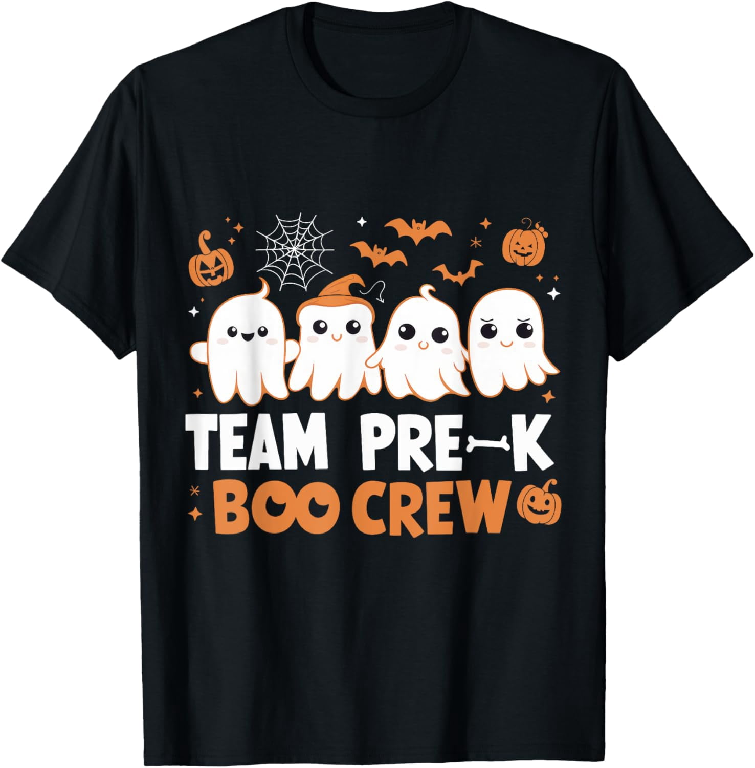 DOVU Cute Ghosts Pre-K Boo Crew Teachers Hal.Low.Een Party Team T-Shirt ...