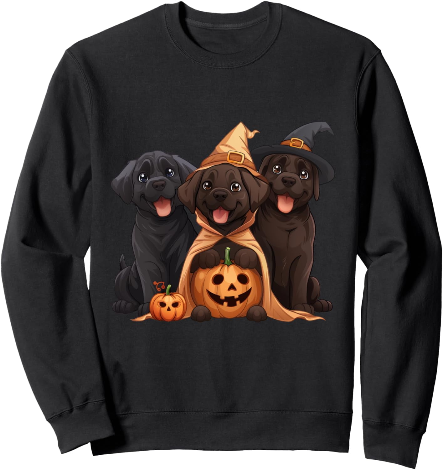 DOVU Cute Hal.Low.Een Chocolate Lab Dogs Labrador Retriever Pumpkin ...