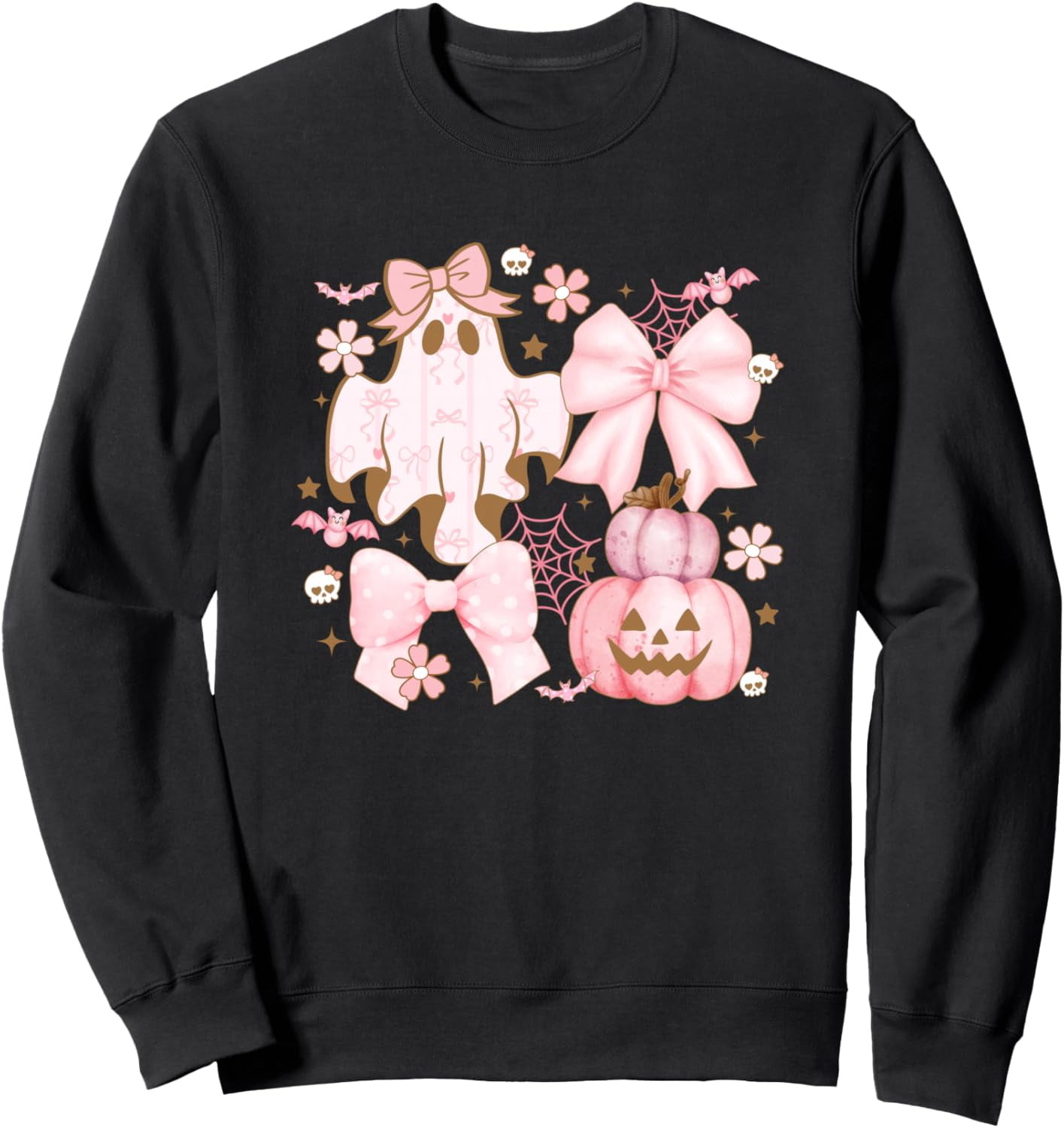 DOVU Cute Pastel Ghost Pumpkin Hal.Low.Een Bows Sweatshirt Trendy Sweatshirt, Birthday Gift ...