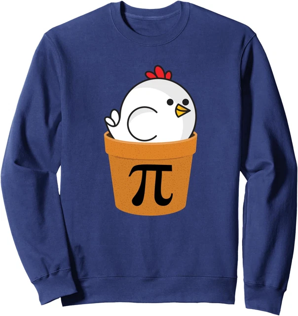DOVU Cutre Animal Chicken Pi Math 2.14 Pot Day Gift Unisex Crewneck ...
