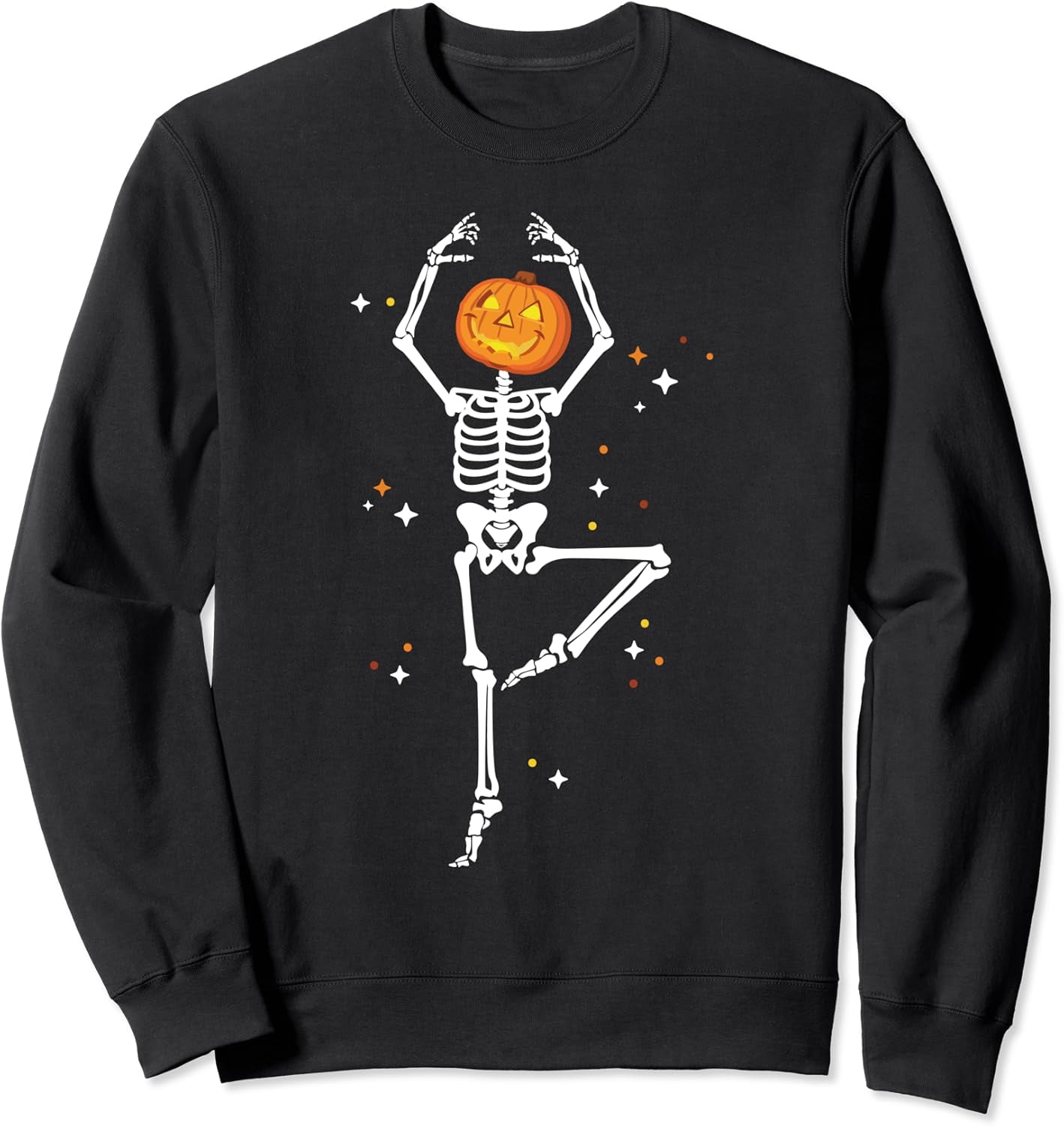 DOVU Dancing Skeleton With Pumpkin Head Hal.Low.Een Sweatshirt Trendy Sweatshirt, Birthday Gift ...