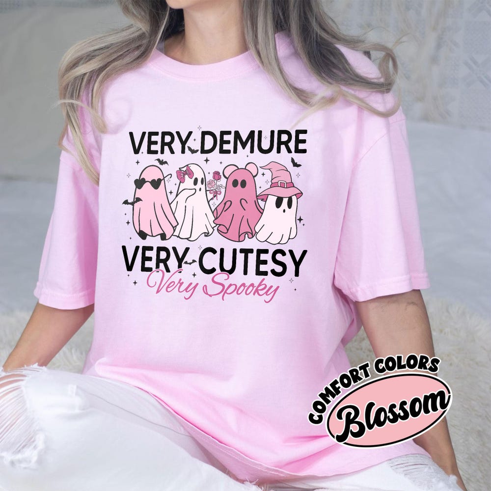 DOVU Very Demure Very Cutesy Very Spooky Shirt, Spooky Ghost Hal.Low ...