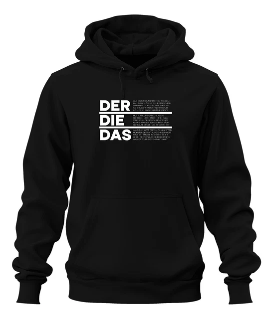 DOVU Der Die Das German Grammar Article Saying Irony Sarcasm Hoodie ...