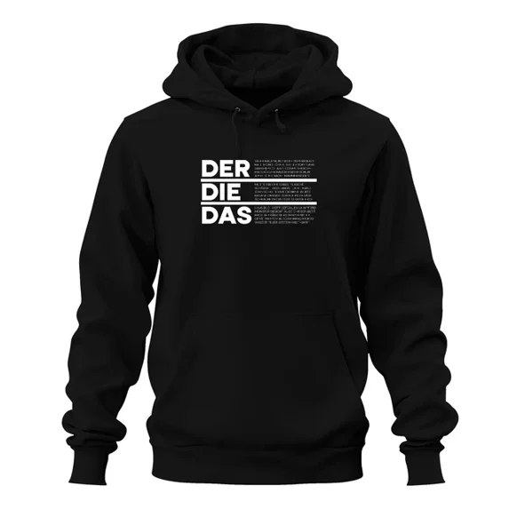 DOVU Der Die Das German Grammar Article Saying Irony Sarcasm Hoodie ...