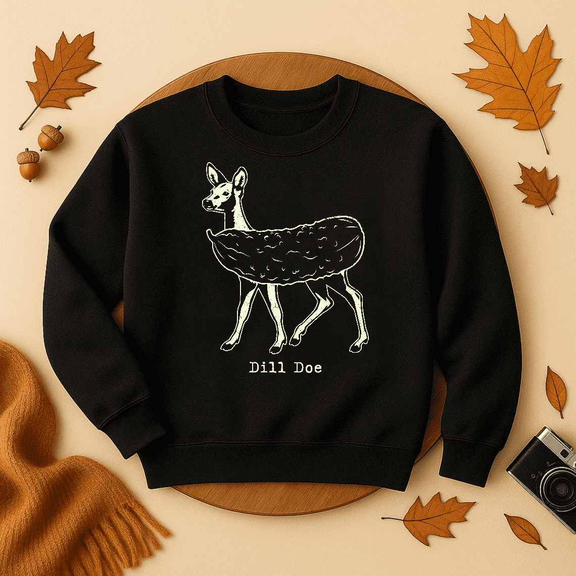 DOVU Dill Doe Sweatshirt Funny Pickle Deer Tee Trendy Sweatshirt ...
