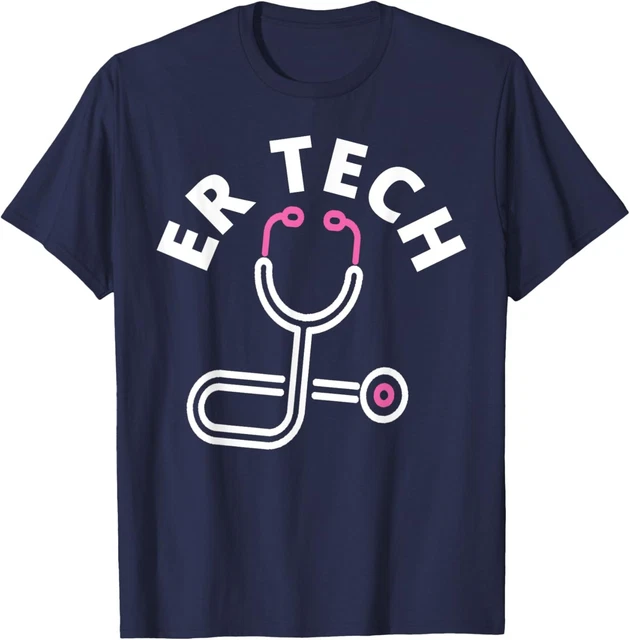 DOVU Er Tech Technicians Design - Emergency Room Nursing Staff T-Shirt ...