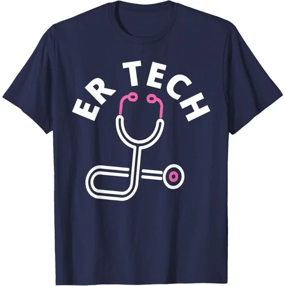 DOVU Er Tech Technicians Design - Emergency Room Nursing Staff T-Shirt ...