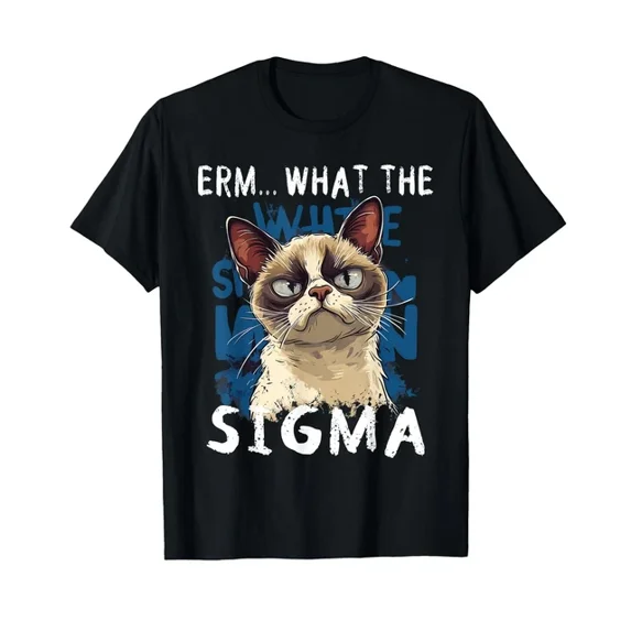 DOVU Erm What The Sigma Cat Funny Gen Alpha T-Shirt Unisex S-5XL Hot ...