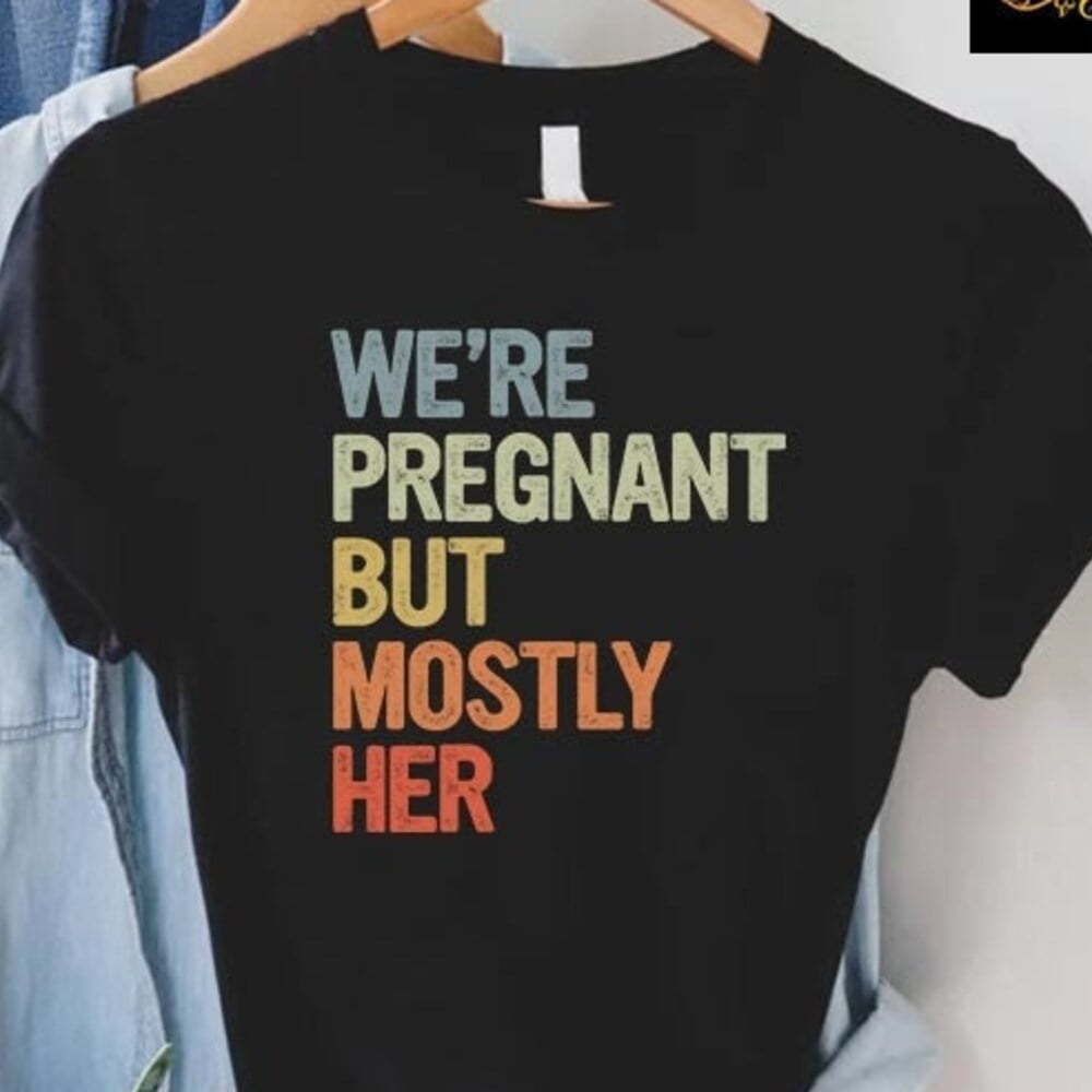 DOVU Expecting Dad Shirt, We'Re Pregnant But Her, Dad To Be Tshirt ...