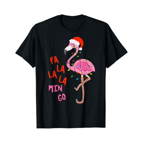 DOVU Fa La La La Mingo Flamingo For Chris.Tmas Xmas Gift T-Shirt Unisex ...