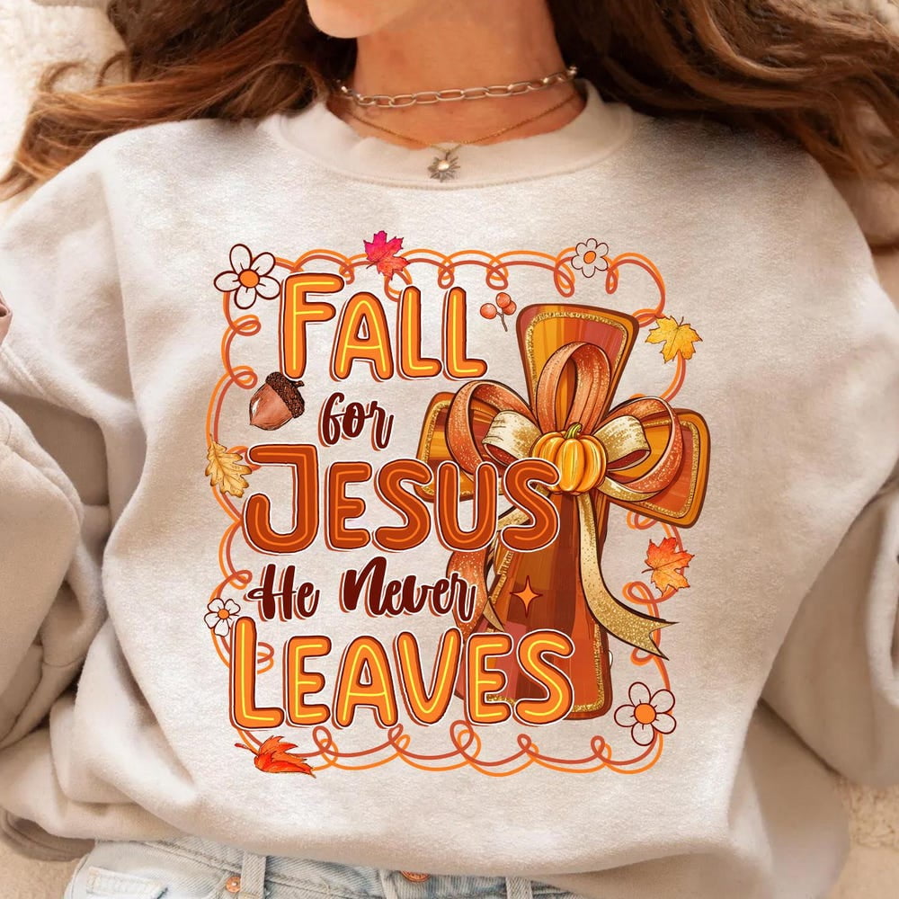 DOVU Fall For Jesus Sweatshirt, Coquette Fall Sweatshirt, Floral ...