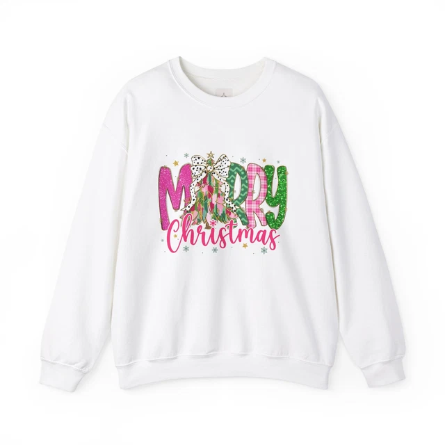 DOVU Festive Merry Chri.Stm.As Sweatshirt, Holiday Apparel, Chri.Stm.As ...