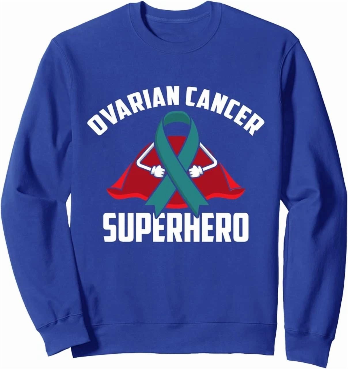 DOVU Fighter Teal Ribbon Design Superhero Fighter Design Crewneck ...