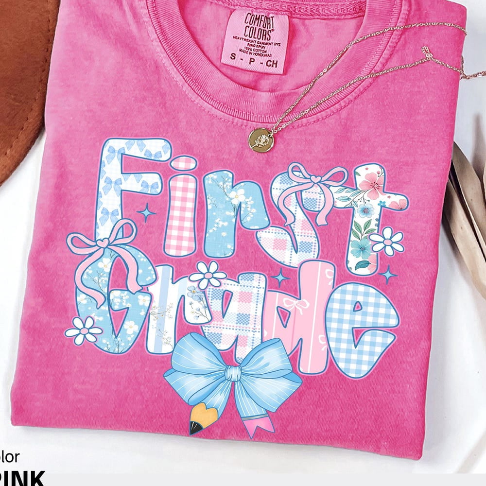 DOVU First Grade Teacher Shirt, Back To School 1St Grade Tee, Teacher ...