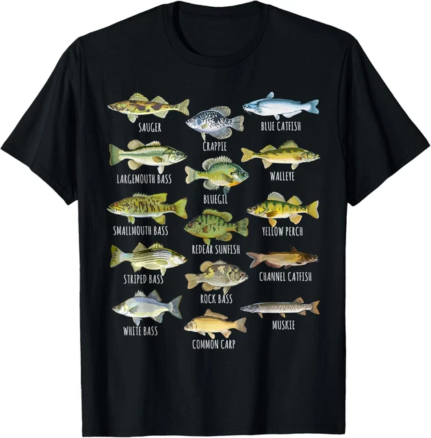 DOVU Fish Species Biology Types Of Freshwater Fish Fishing T-Shirt ...