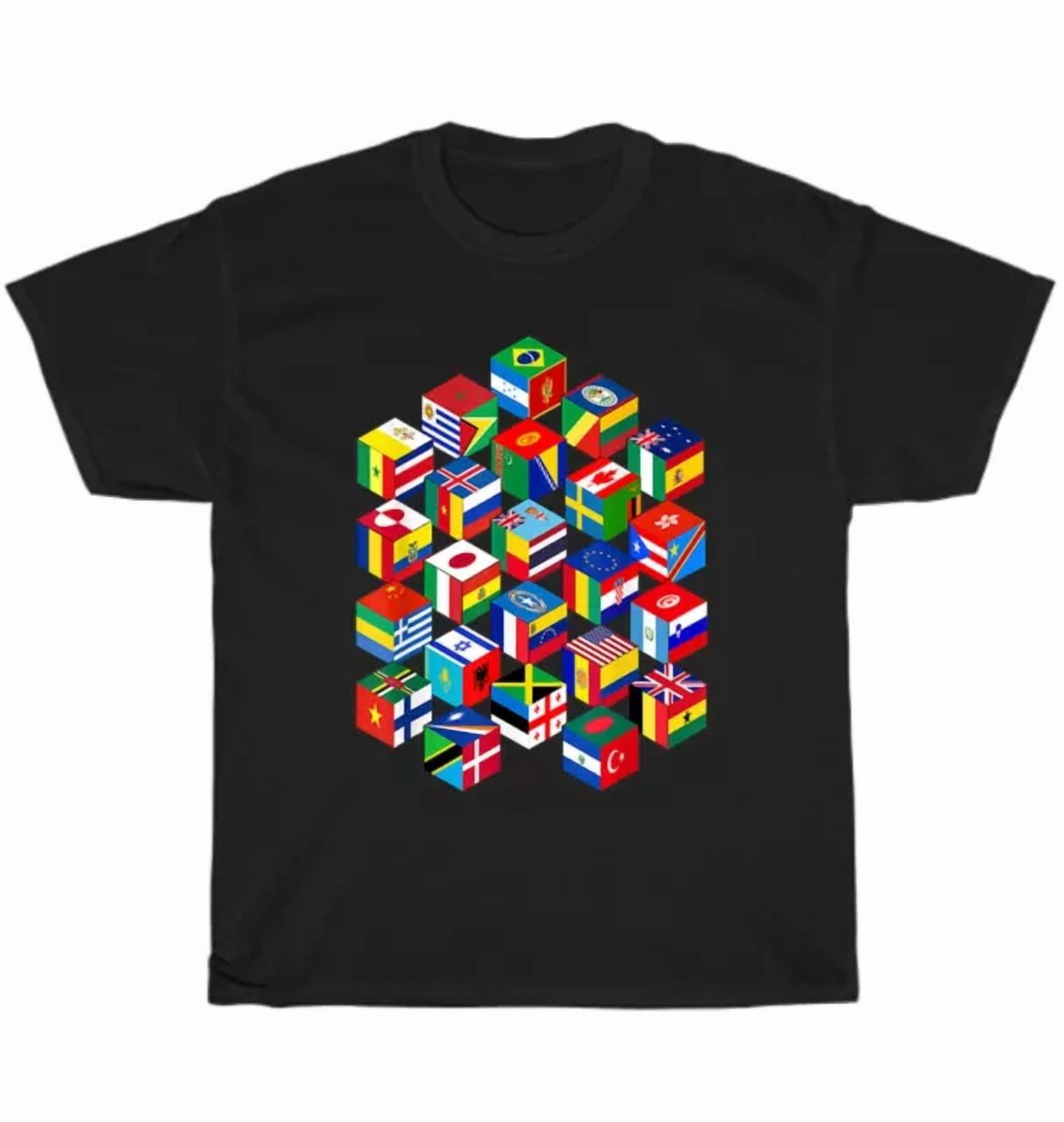 DOVU Flags Of The Countries Flags Of The World International T-Shirt ...