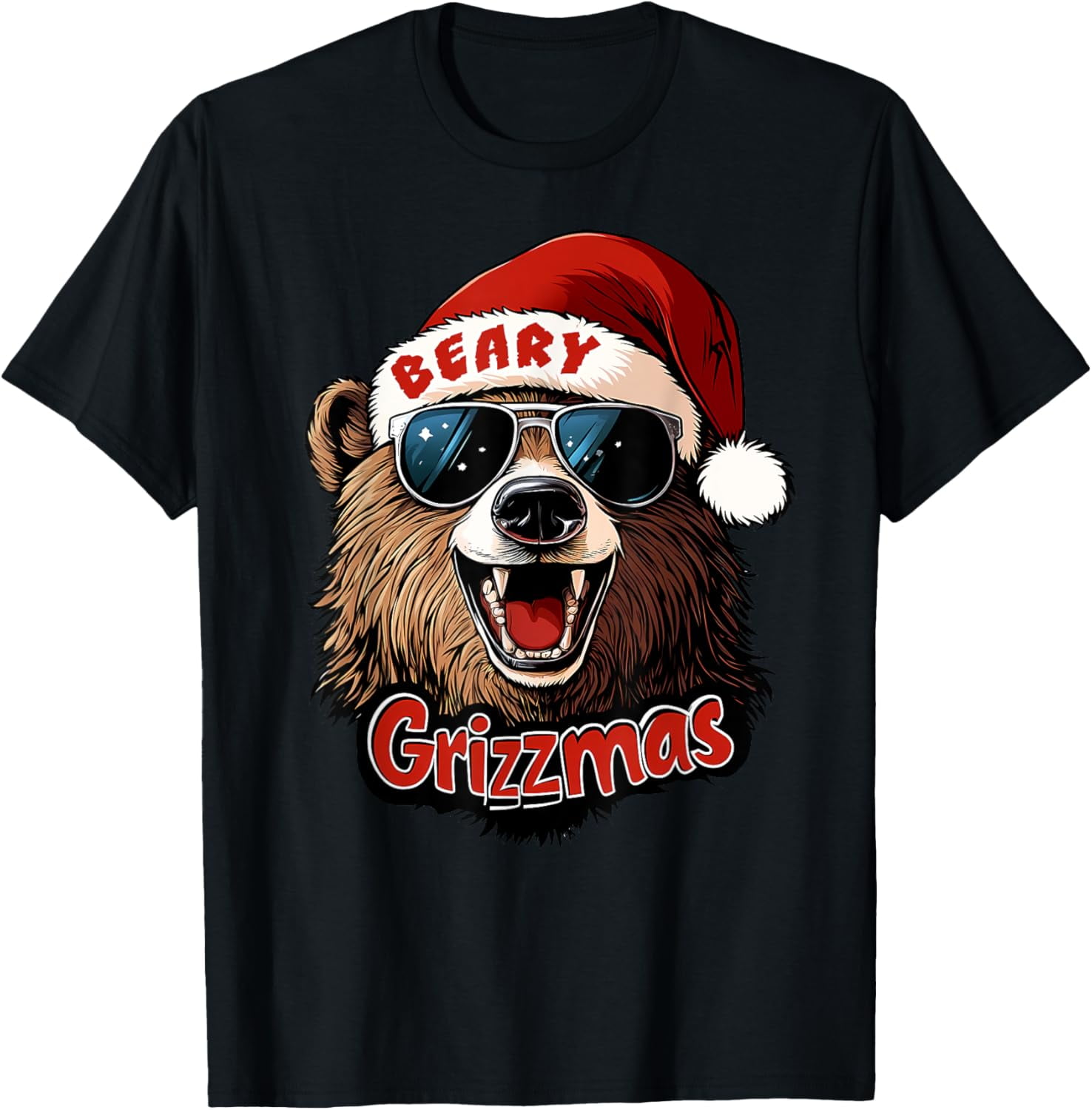 DOVU Funny Beary Grizzmas Grizzly Bear Chris.Tmas Cool Rizz San.Ta T-Shirt Unisex S-5XL Hot ...