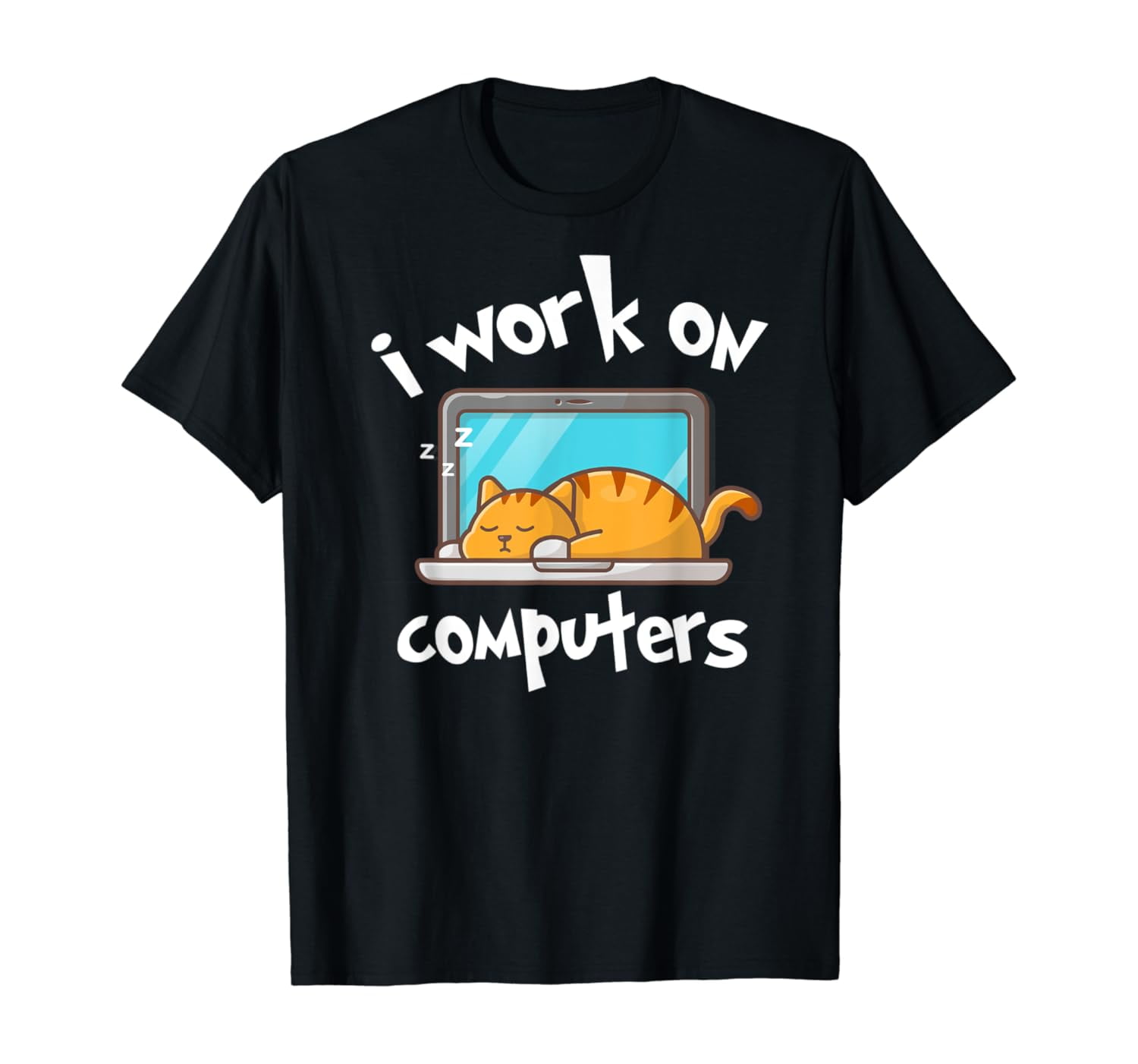 DOVU Funny Cats And Computers Hal.Low.Een Kitty For Pet Lovers T-Shirt ...