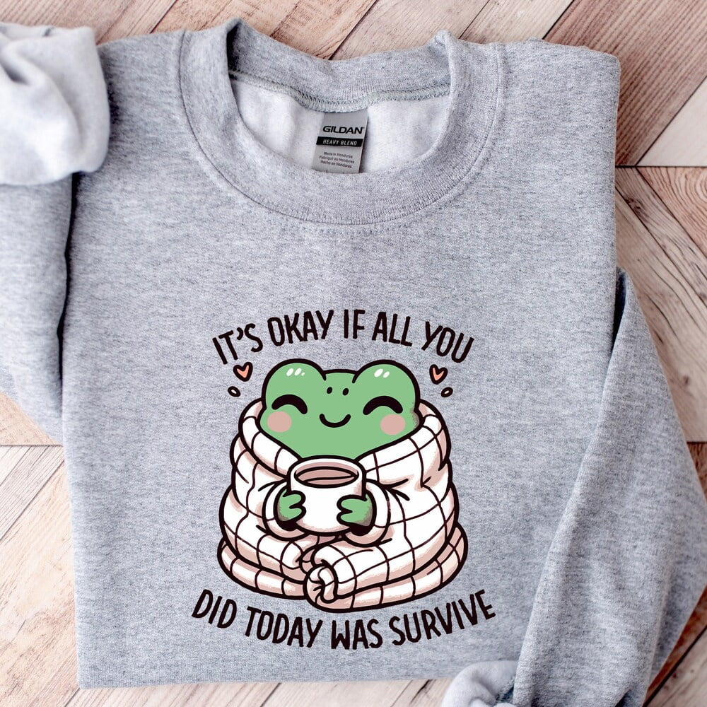 DOVU Funny Froggy Sweater, Retro Frog T Sweater, Cottagecore Froggy ...