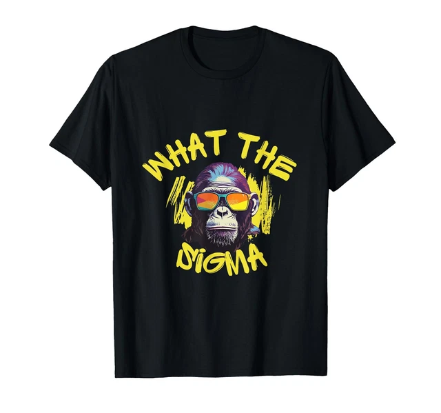 DOVU Funny Gen Alpha What The Sigma? Ironic Brainrot Quote T-Shirt ...
