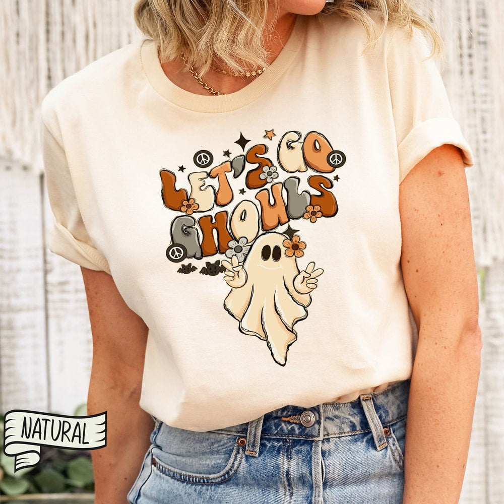 DOVU Funny Hal.Low.Een Shirt, Let'S Go Ghouls Shirt, Spread Peace Shirt, Peacefulness Tee, Hal ...