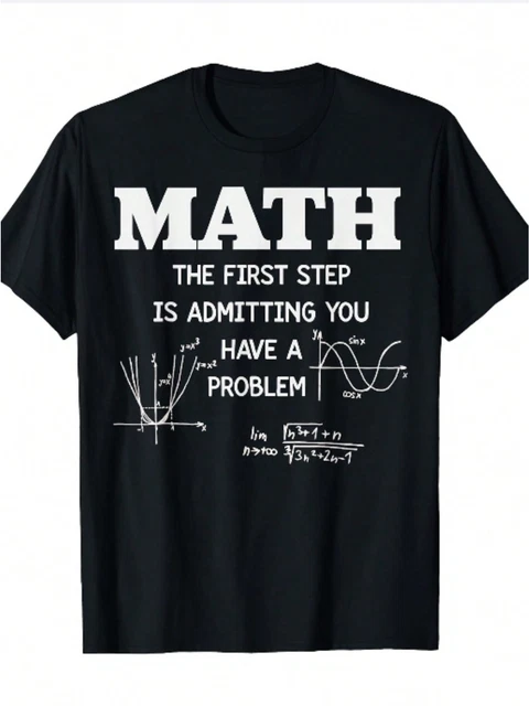 DOVU Funny Math Teacher Shirt The First Step Is Admitting Problem T ...