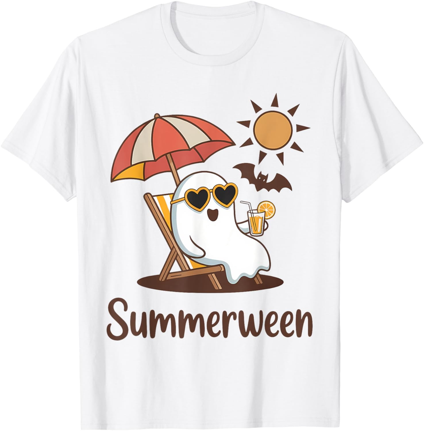 DOVU Funny Summerween Cute Spooky Summer Ghost Hal.Low.Een Lover T ...