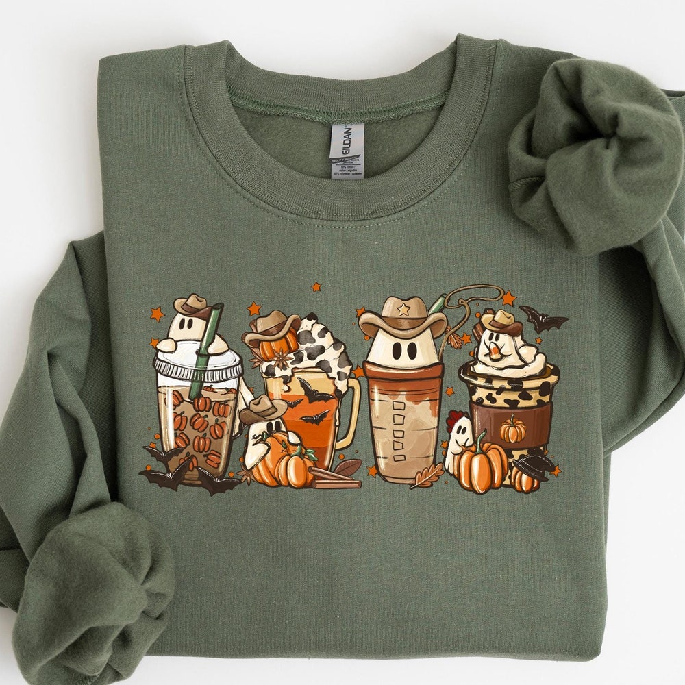 DOVU Ghost Cowhal.Low.Een Sweatshirt, Ghost Hal.Low.Een Sweater, Hal ...