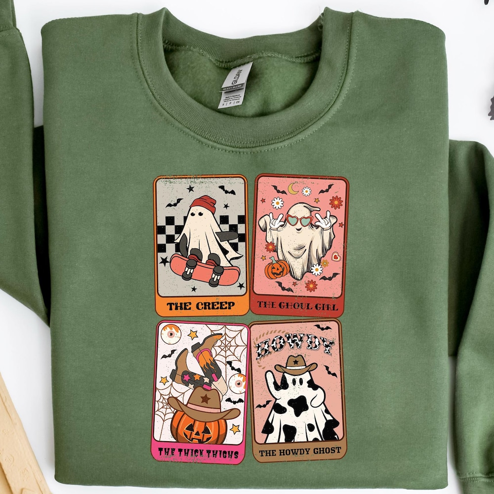 DOVU Ghost Sweatshirt, Retro Hal.Low.Een Sweatshirt, Hal.Low.Een Party ...