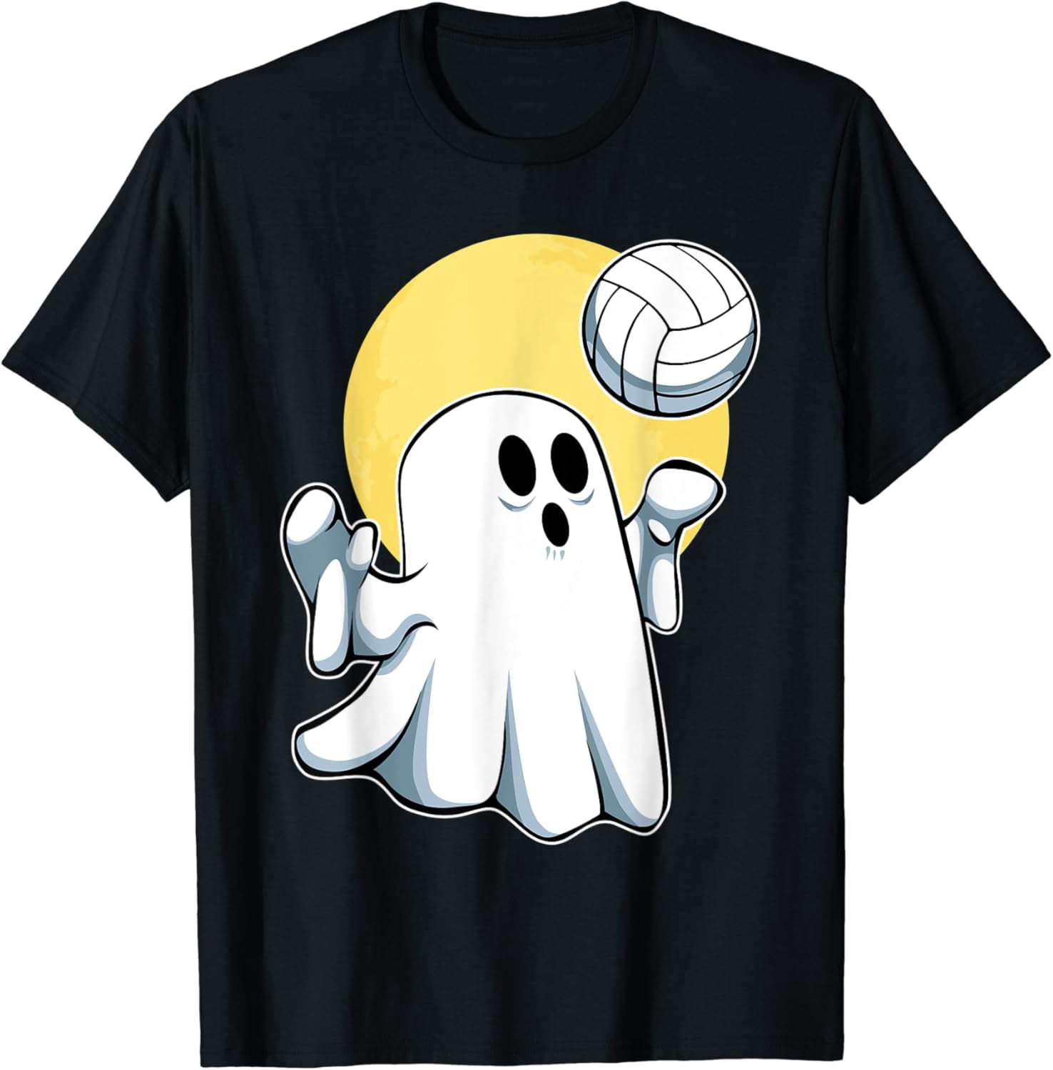 DOVU Ghost Volleyball Player Lazy Hal.Low.Een Cute Sport T-Shirt Unisex ...
