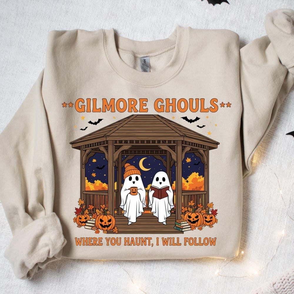 DOVU Gilmore Ghouls Sweatshirt, Where You Haunt I Will Follow Sweat, Cute Ghost Hal.Low.Een Tee ...