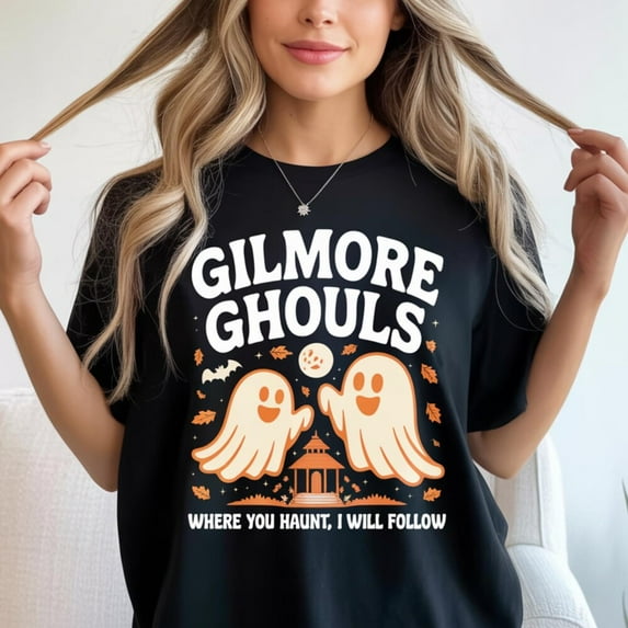 DOVU Gilmore Ghouls T-Shirt, Funny Ghost Hal.Low.Een Tee, Spooky Gilmore Inspired Shirt, Cute ...