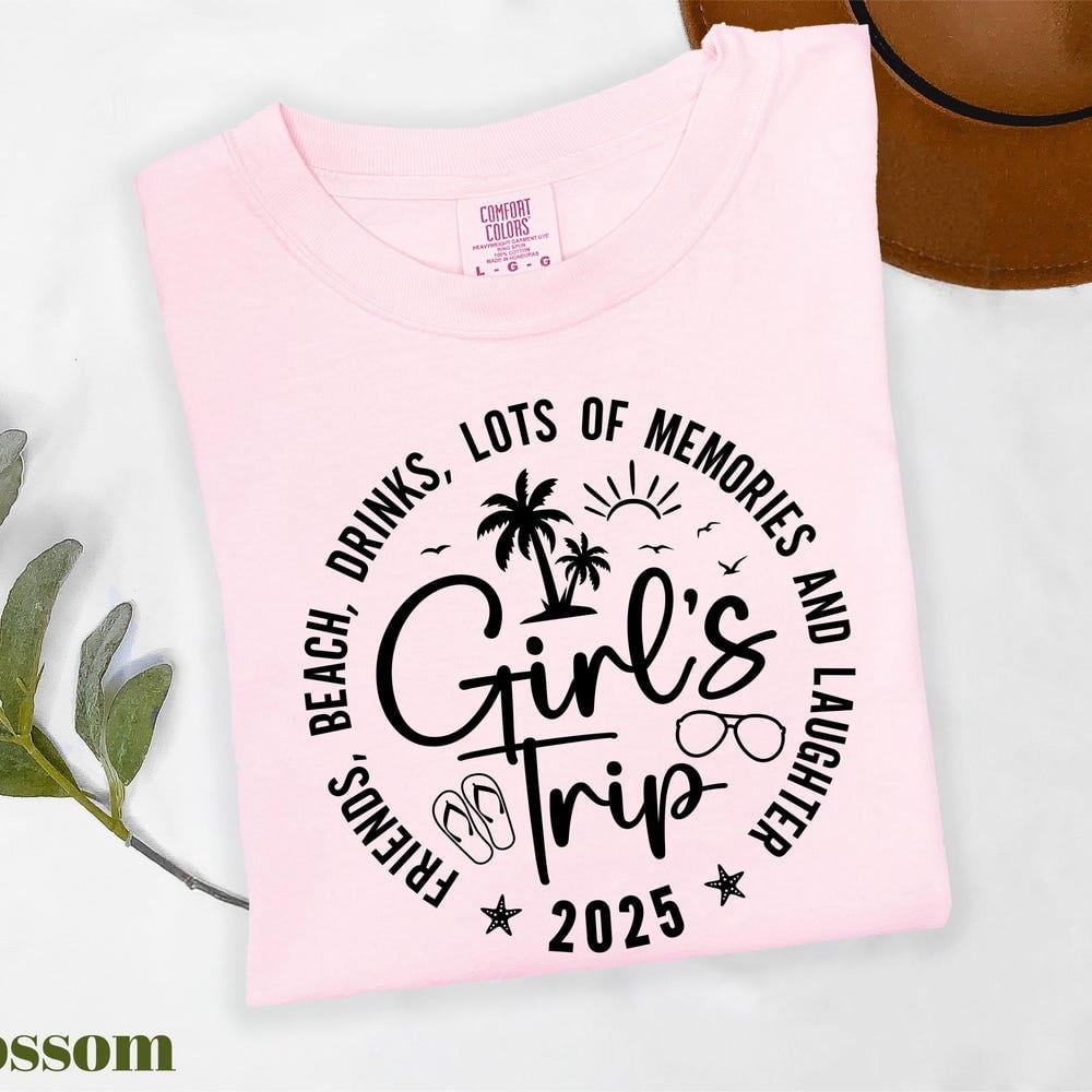 DOVU Girl'S Trip 2025 Shirt, Friends Beach Drinks Shirt, Lots Of Memories And Laughter Shirt ...