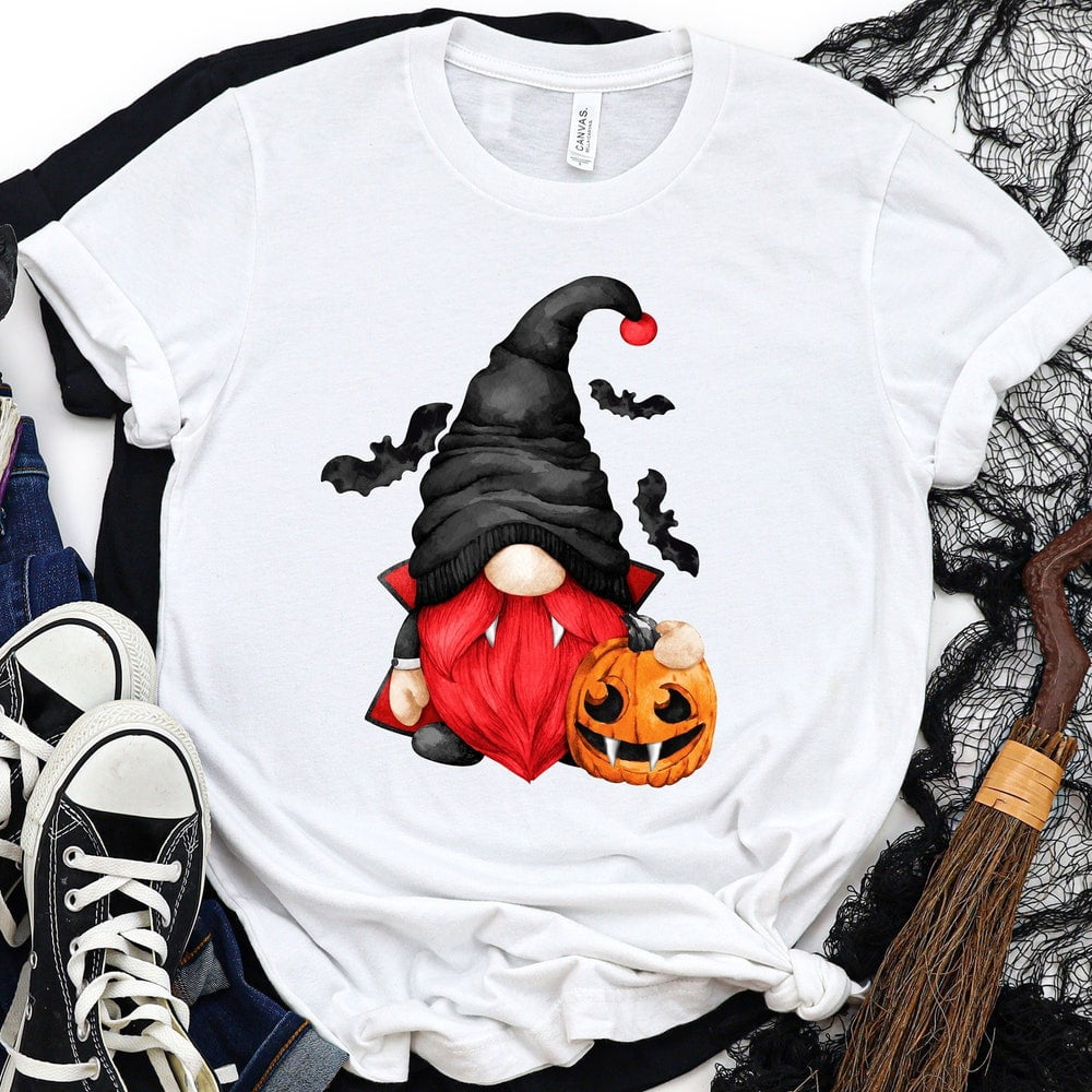 DOVU Gnome Hal.Low.Een Shirt, Hal.Low.Een Vampire Gnome, Gnome Sweet ...