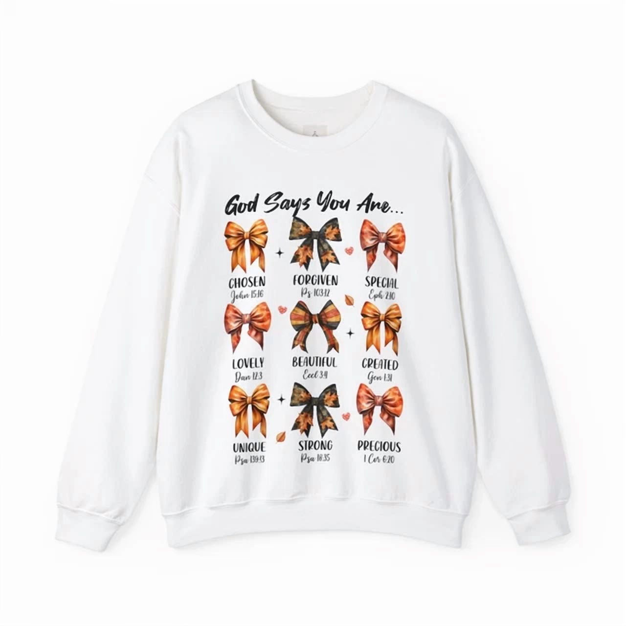 DOVU God Says You Are.... Fall Coquette Crewneck Sweatshirt Trendy ...