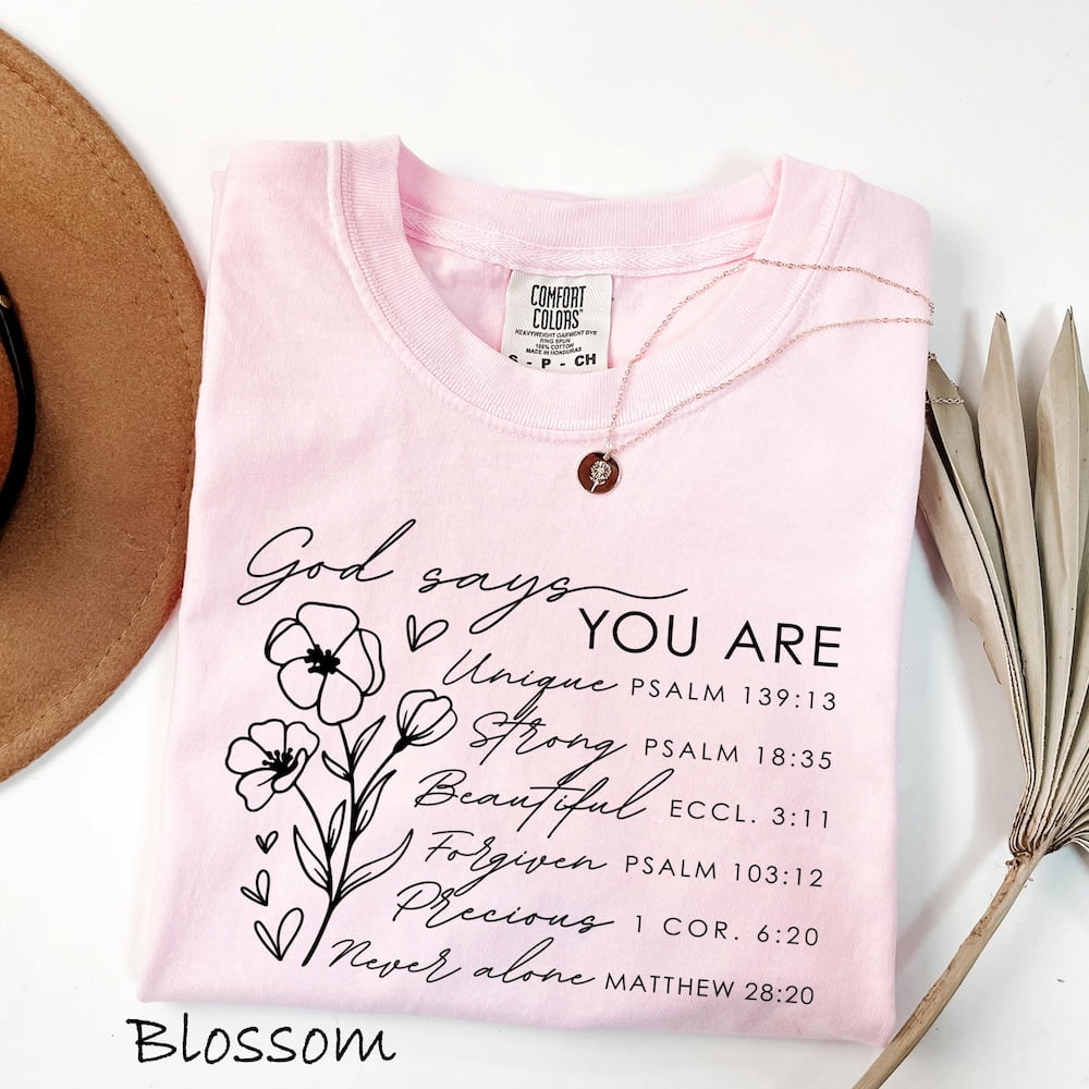 DOVU God Says You Are Sweatshirt, Religious Gift, Inspirational Faith ...